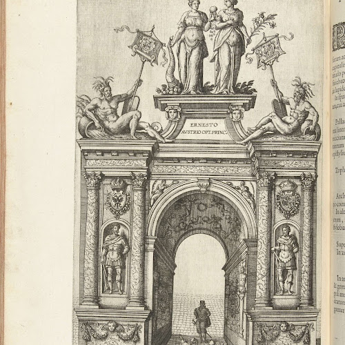 Triomfboog van Milaan (achterzijde), 1594, Pieter van der Borcht (I ...