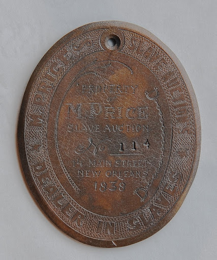 Slave Tag, M. Price Slave Auctions 1838 - Roy Davis & Audrey Ann ...