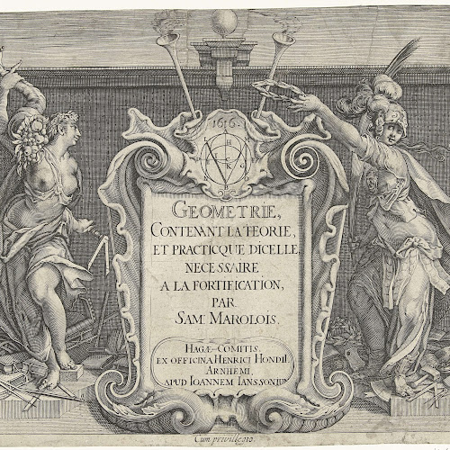 Titelpagina voor: Sam. Marolois, Geometrie, 1616, Hendrick Hondius (I ...