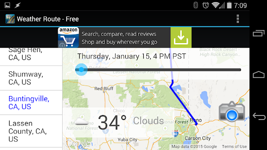 Weather Route – FREE – Immediate weather forecasts and highway camera ...