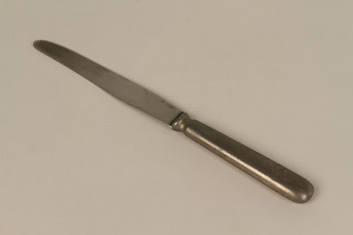 Table knife with an engraved swastika given to a Polish Jewish girl ...