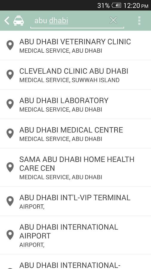 Abu Dhabi Taxi - Android Apps on Google Play
