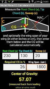 CG Calc – Center of Gravity calculator for model aircraft. – Android ...
