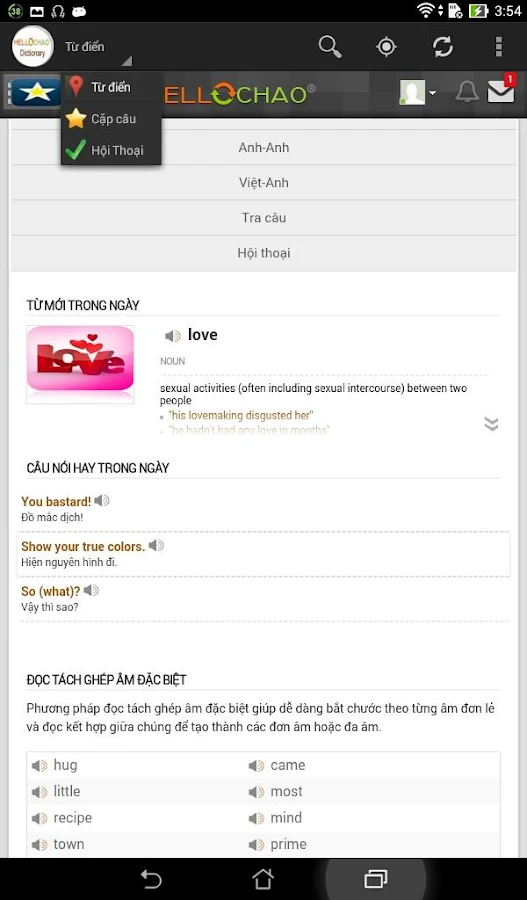 Từ điển Tách-Ghép Âm - HelloChao.vn Trên Android ★★★ | Viết bởi totoro_fcb