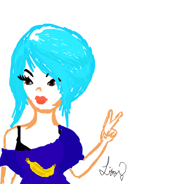 Blue Hair girl.. » drawings » SketchPort