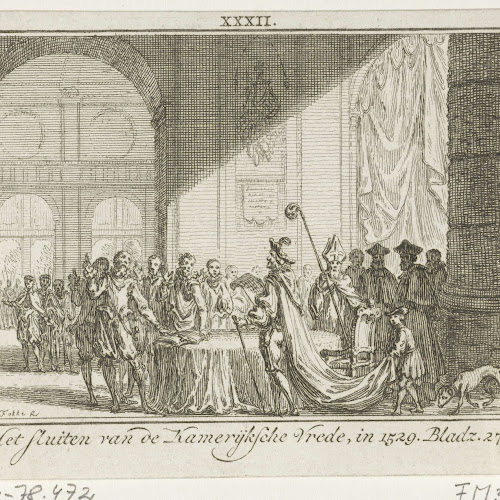 Vrede van Kamerijk, 1529, Simon Fokke, 1782 - 1784 - Rijksmuseum