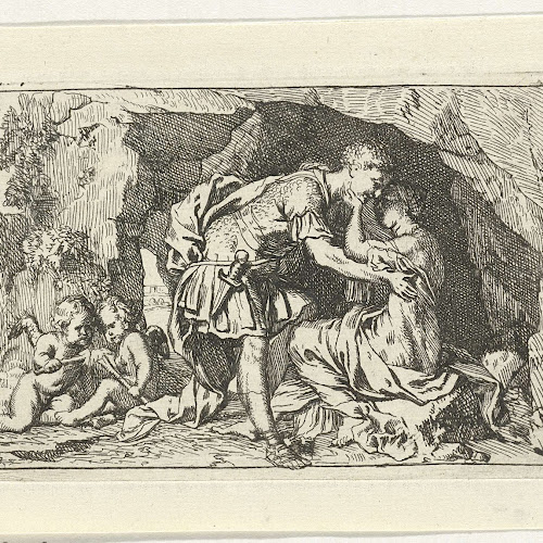 Dido en Aeneas schuilen voor de storm, Gerard de Lairesse, 1668 ...