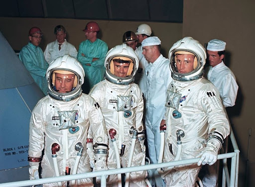 Apollo 1 crew at NAA Downey, Calif — Google Arts & Culture