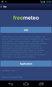 Freemeteo – Free weather forecasts for the entire planet. – Android ...