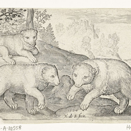 Drie beren, Nicolaes de Bruyn, 1621 - Rijksmuseum