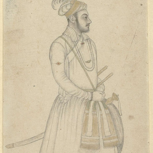 Portret van een Mogol-hoveling, anoniem, ca. 1640 - ca. 1660 - Rijksmuseum