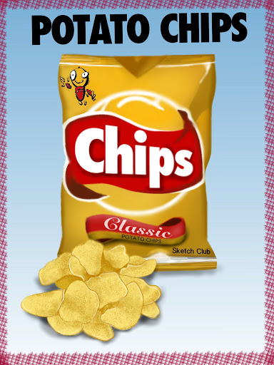 Potato Chips Flash Card by Lynn